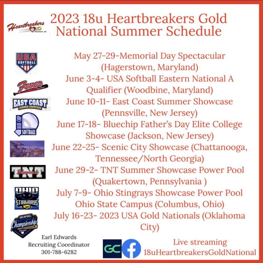 18U Gold National - Maryland Heartbreakers Softball Organization